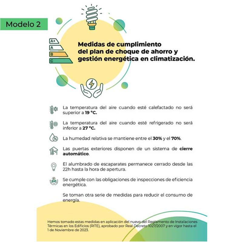 Carteles ahorro energético en Forex PVC
