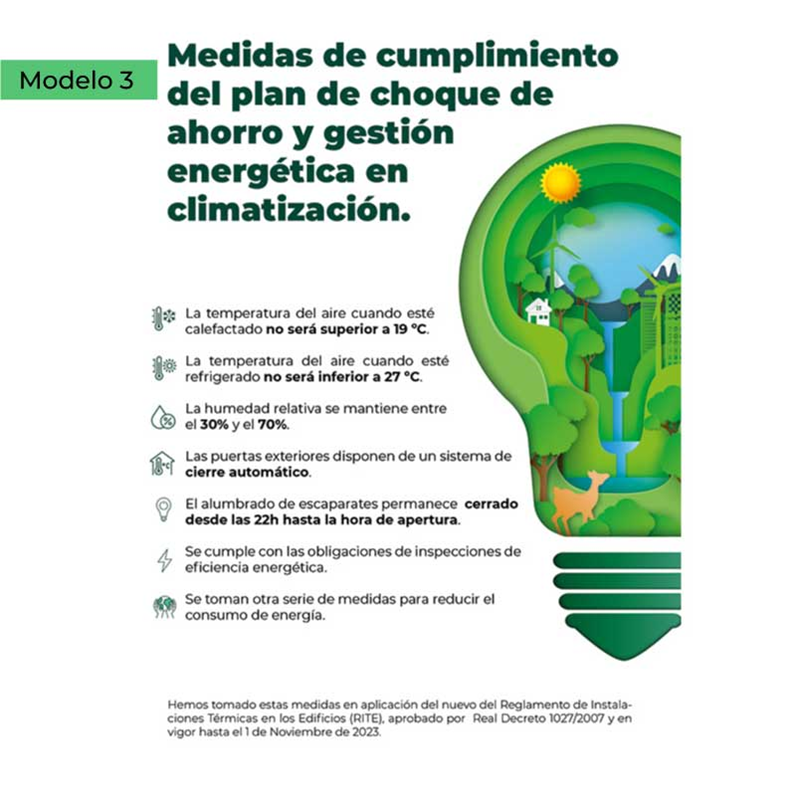 Carteles ahorro energético en Forex PVC