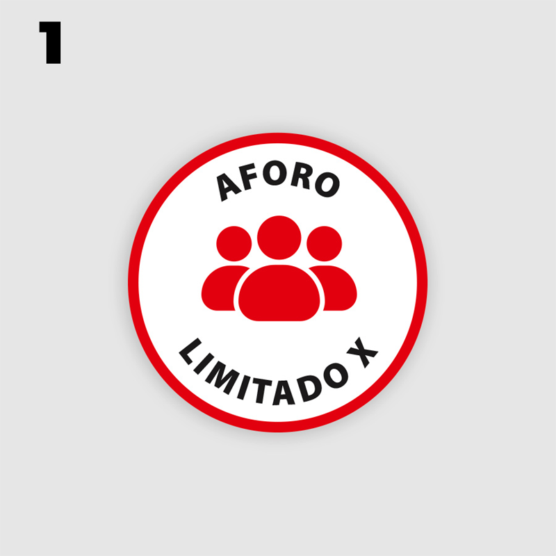 Vinilos informativos aforo limitado - Envío Rápido